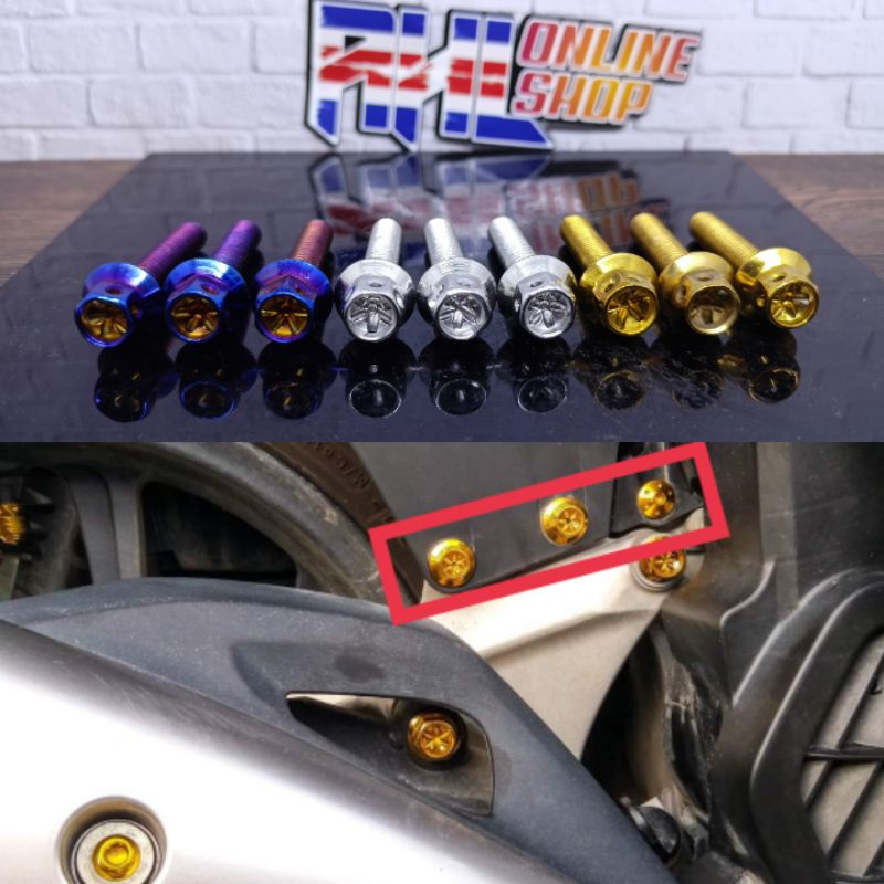 Jual baut probolt braket spakbor kolong PCX 150/160 Honda ADV stainless original heng | Shopee ...