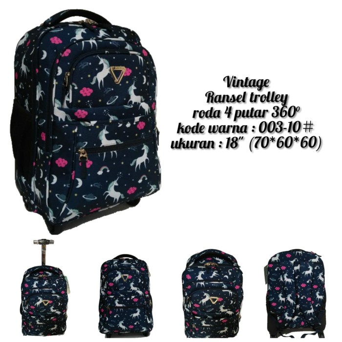 Jual Tas trolley ransel vintage 003 / tas trolley anello / tas roda ...
