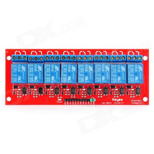 Jual Relay module 12v 8 channel keyes funduino high quality brand mark ...