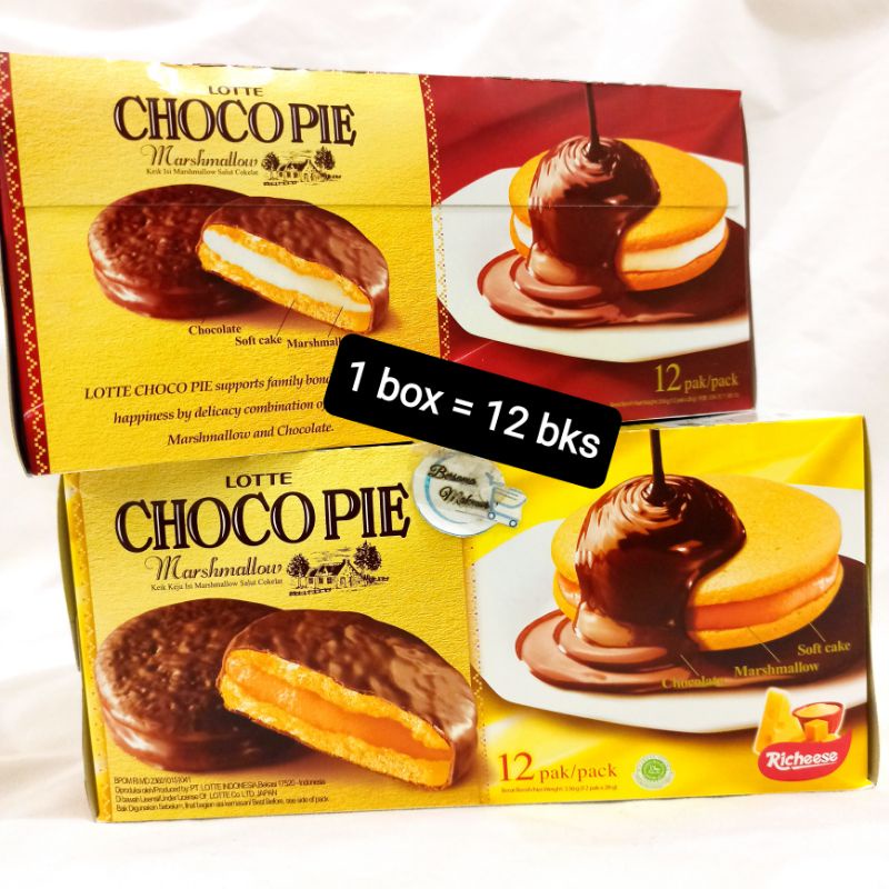 Jual LOTTE CHOCOPIE box 12 bks original choco pie | Shopee Indonesia