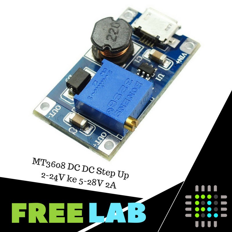 Jual DC Step Up 2A Boost Converter Mini MT3608 + Micro USB XL6009 5-28V 2A | Shopee Indonesia