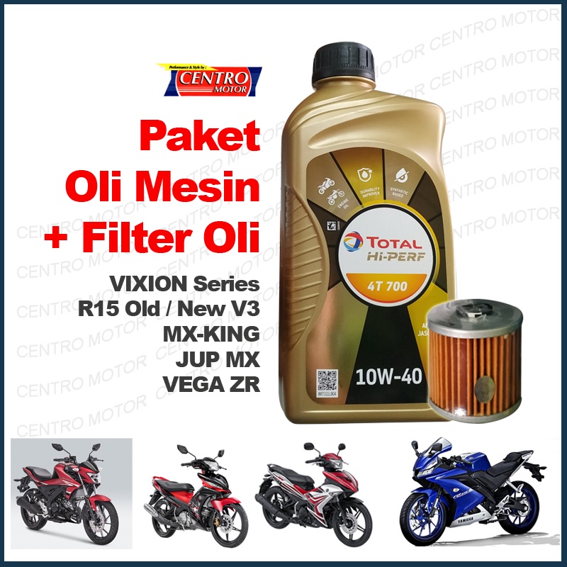 Jual OLI MESIN+FILTER OLI YAMAHA VIXION SERIES,R15 OLD/V3,XABRE,MX-KING ...