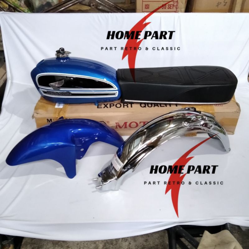 Jual BODY SET CB BODY SET CB 100 CB 125 WARNA HITAM BIRU | Shopee Indonesia