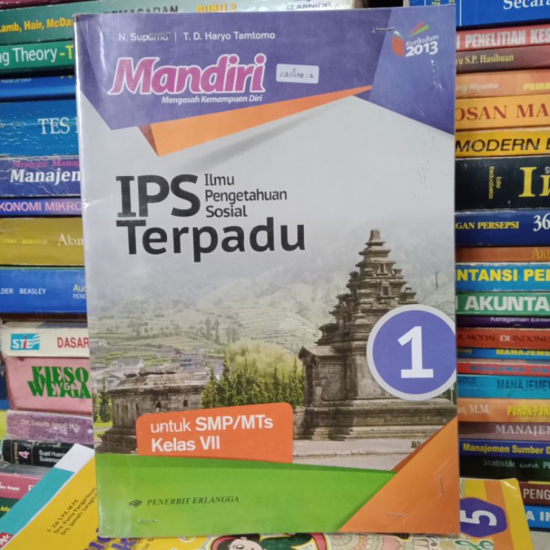 Jual Mandiri IPS Terpadu Kelas 1/7 SMP Erlangga | Shopee Indonesia