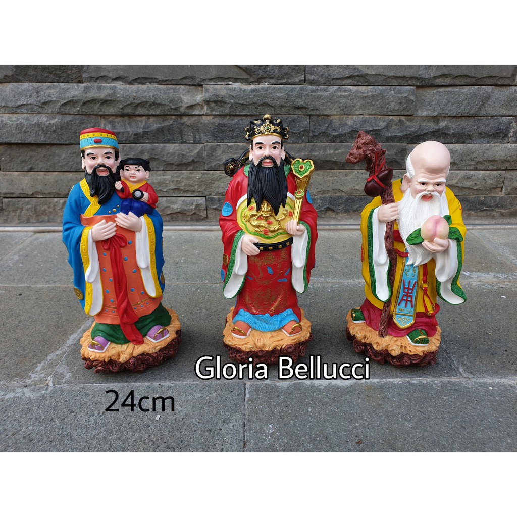 Jual patung pajangan dewa fuluso buddha fulushou 3 interior dekorasi ...