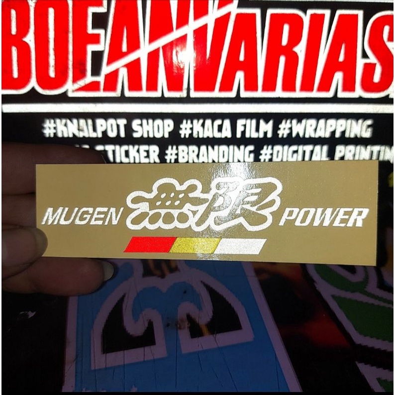 Jual Cutting sticker motor mobil stiker mugen power | Shopee Indonesia