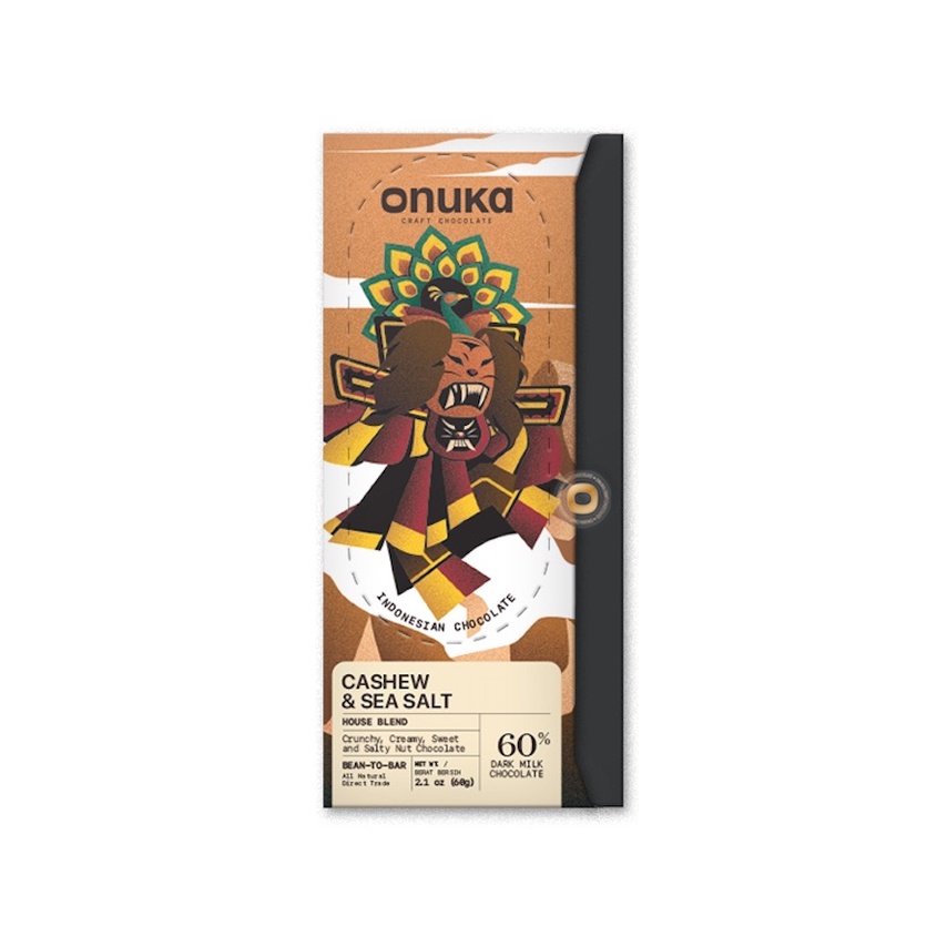 Jual Onuka Cashew & Sea Salt Milk Chocolate / Coklat Asli Rendah Gula ...
