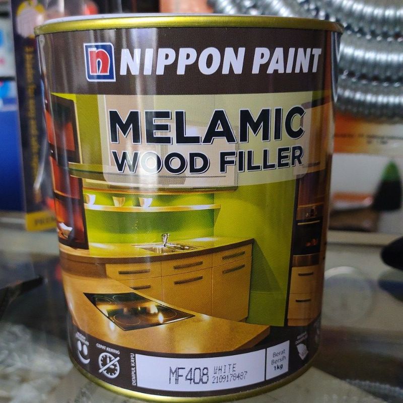 Jual Wood Filler Dempul Kayu Putih Melamic Nippon Paint 1 kg | Shopee ...