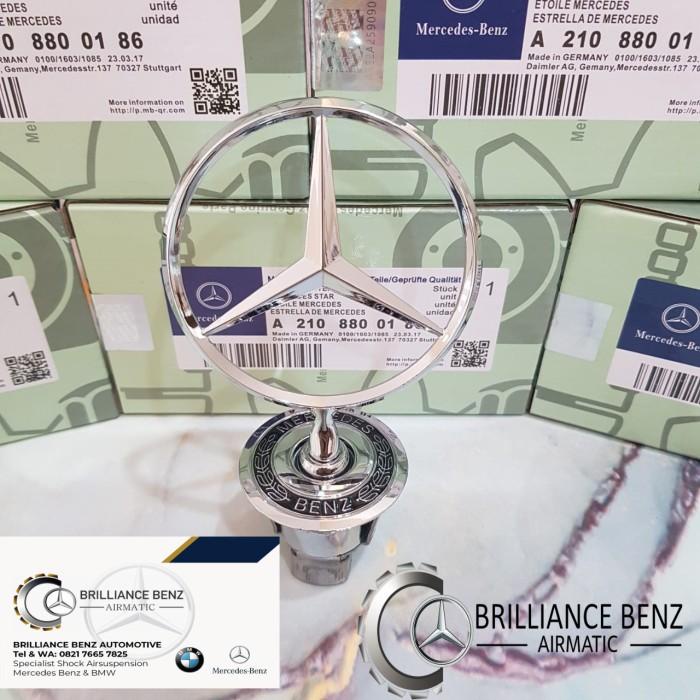 Jual LOGO BINTANG KAP MESIN MERCEDES BENZ ORIGINAL / EMBLEM HOOD STAR ...