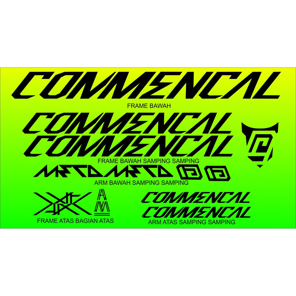 Jual Decal Frame Commencal Sticker MTB Stiker Sepeda BISA Custom ...
