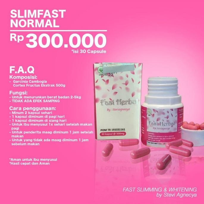 Jual Fast Herbal NORMAL Fast Slimming Whitening By steviagnecya Original | Shopee Indonesia
