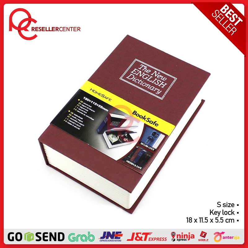 Jual [BOOK STORAGE] Security Dictionary Cash Jewelry Key Lock Book ...