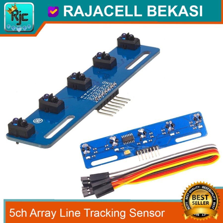 Jual Sensor Line Tracking 5 Channel Array Robot Line Follower Sensor ...