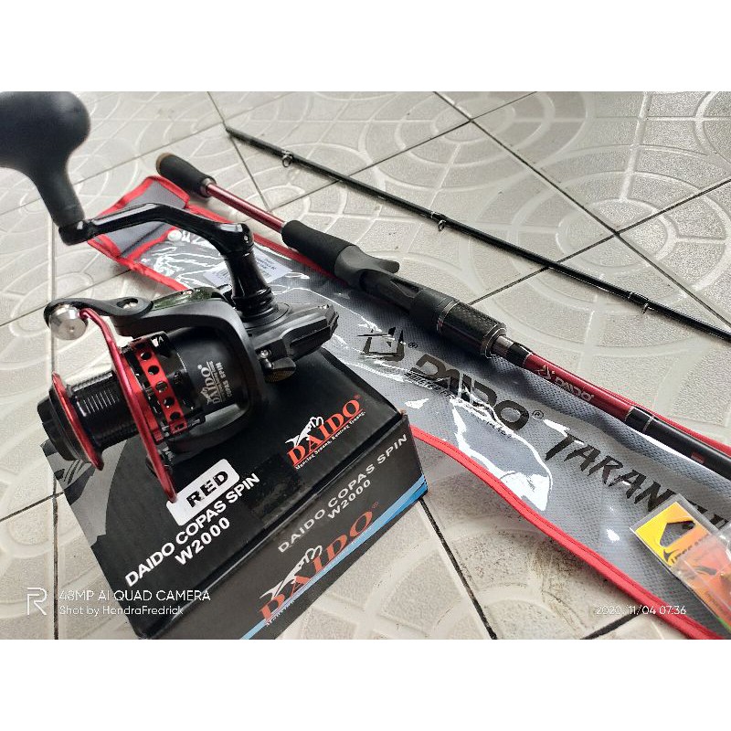 Jual 1 Set pancing Daido joran Daido Tarantula 10/20LB BC Real Daido ...