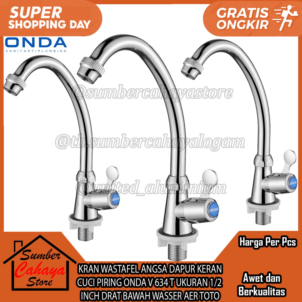 Jual KRAN WASTAFEL WESTAFEL LEHER ANGSA DAPUR ONDA V 634 T UK 1/2 INCH ...
