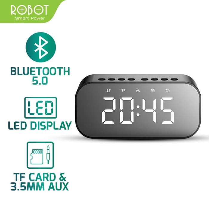 Jual Speaker Bluetooth ROBOT RB550 Portable Wireless Musik Box Clock ...
