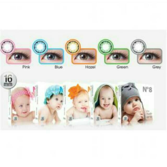 Jual =OptikMegah= Softlens ICE N8 bisa normal dan minus 16mm | Shopee ...