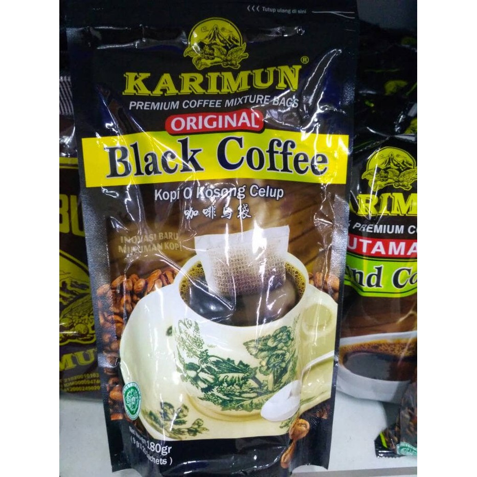 Jual Karimun Premium Black Coffee Kopi O Kosong Celup Kopi Hitam Tanpa ...