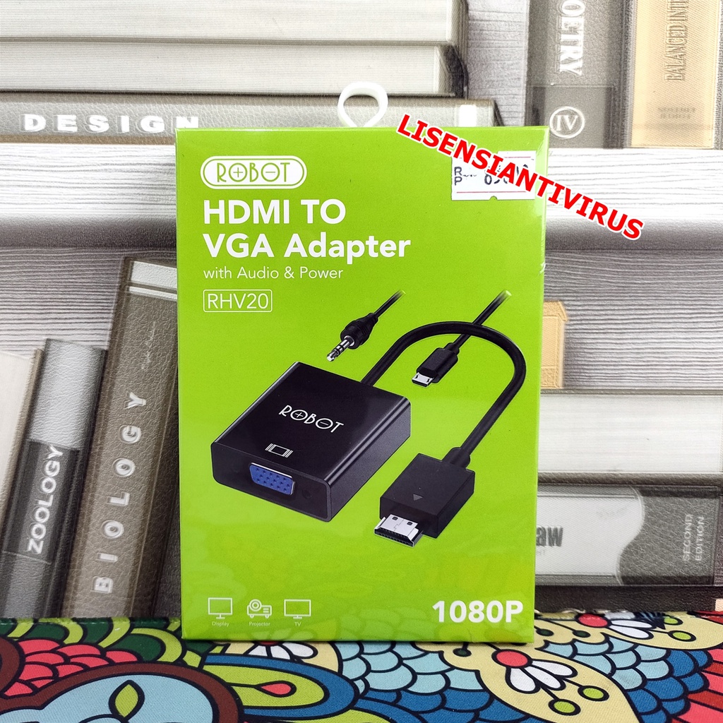 Jual ROBOT KONVERTER HDMI RHV20 HDMI TO VGA Adapter Laptop PC 1080P ...