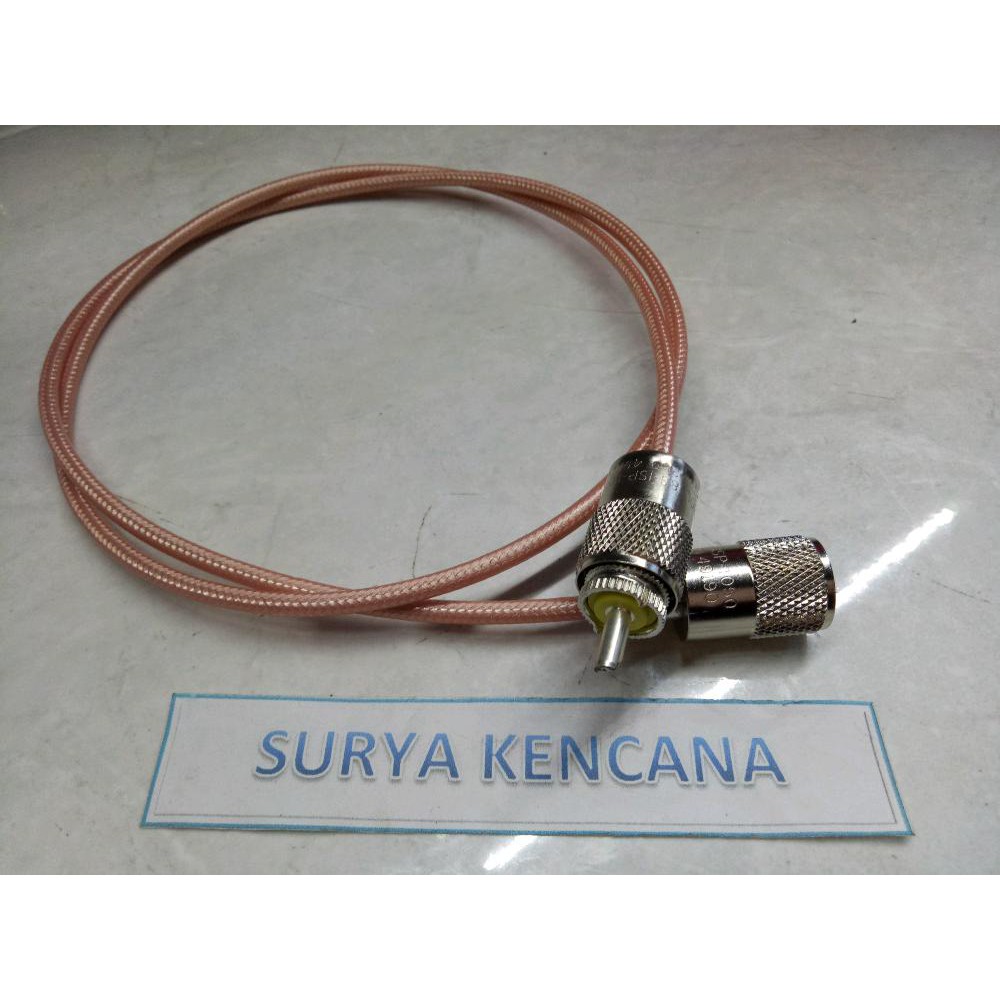 Jual KABEL JUMPER PL MALE TO PL MALE RG58 TEFLON PANJANG 1M UNTUK JUMPER RIG HT SWR BALUN ANTENA ...