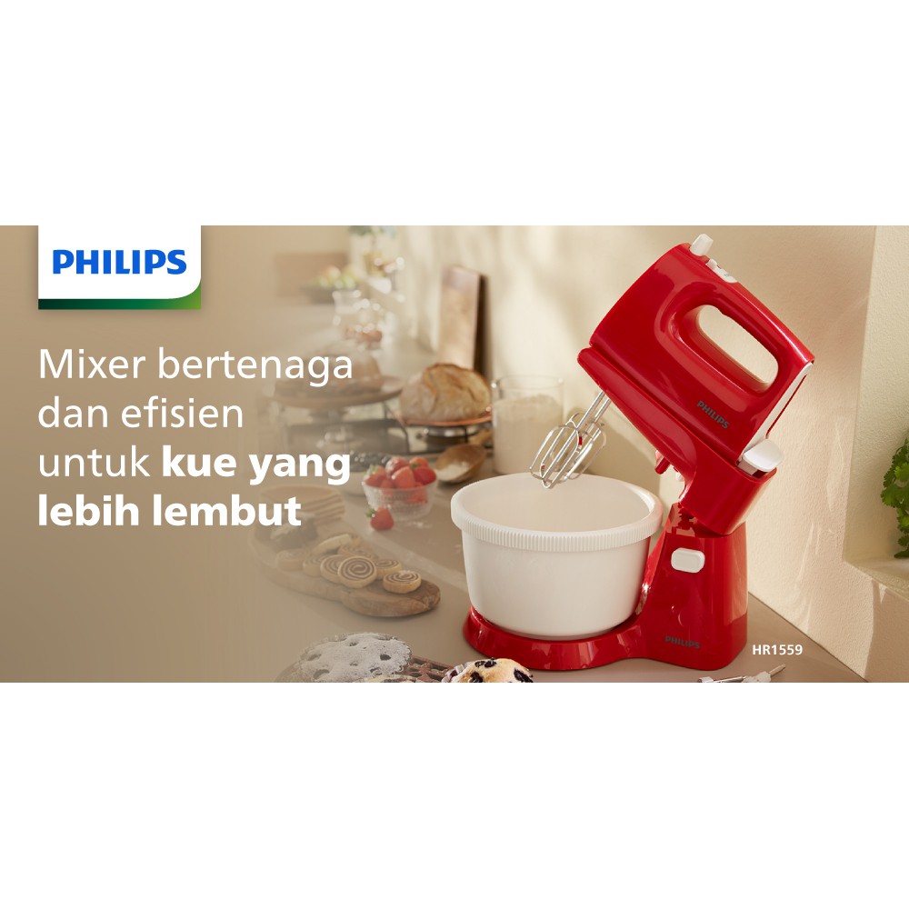 Jual Philips MIxer Daily Collection Merah HR1559 | Shopee Indonesia