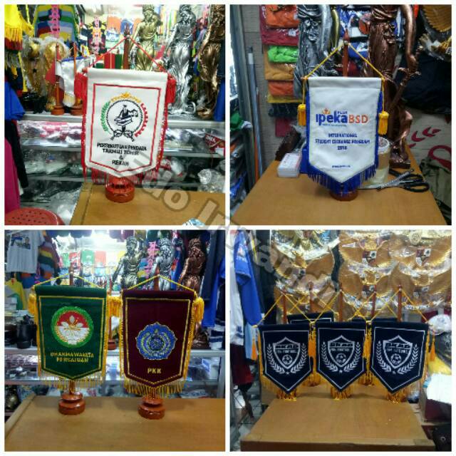 Jual Bendera Vandel Meja Bordir atau Bendera Pataka atau Vandel Kecil ...