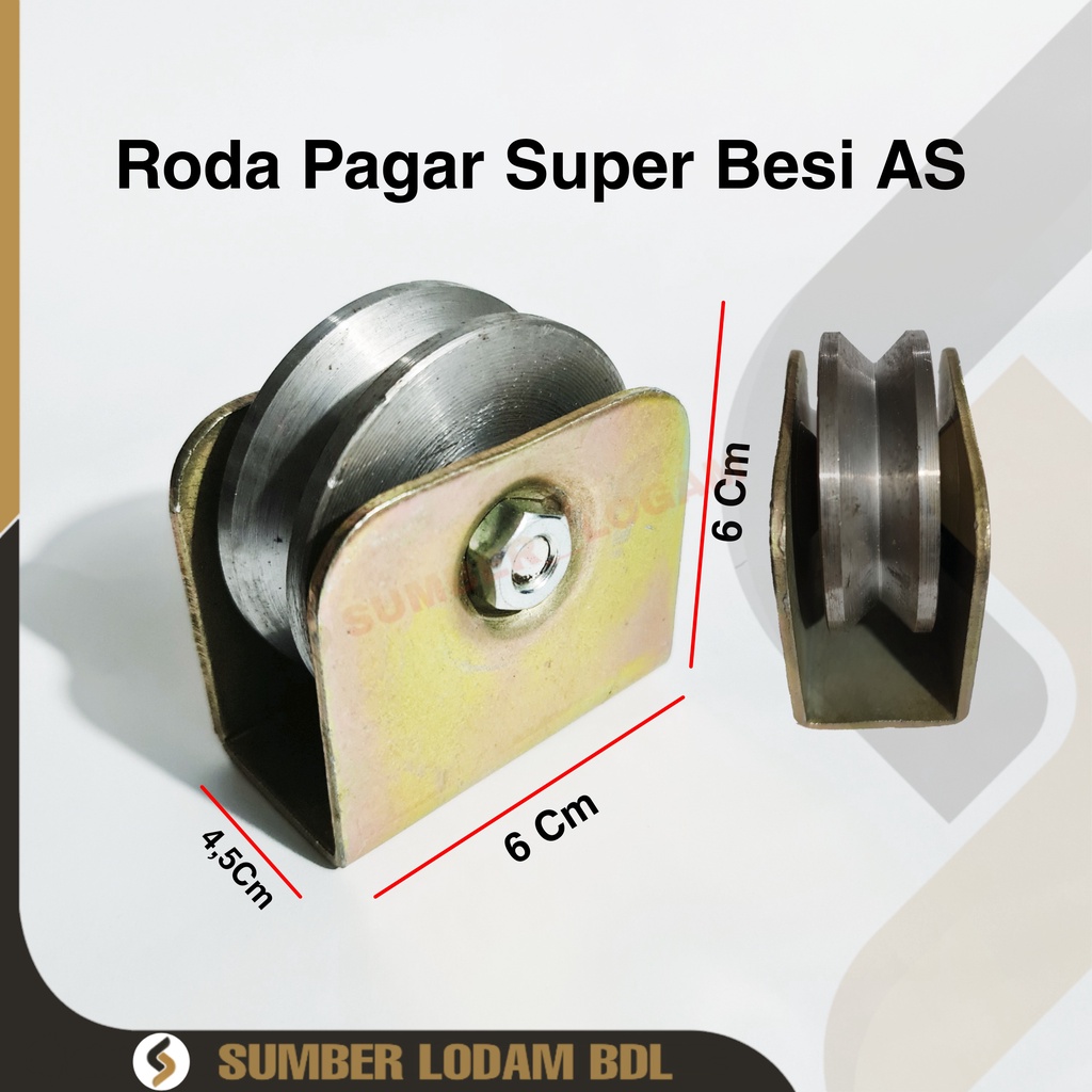 Jual Roda Pagar Super Besi AS 6cm | Shopee Indonesia