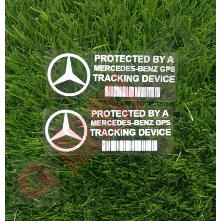 Jual STICKER MERCEDES-BEZN GPS PROTECTED BY A TRACKING 1 SET TEMPEL ...