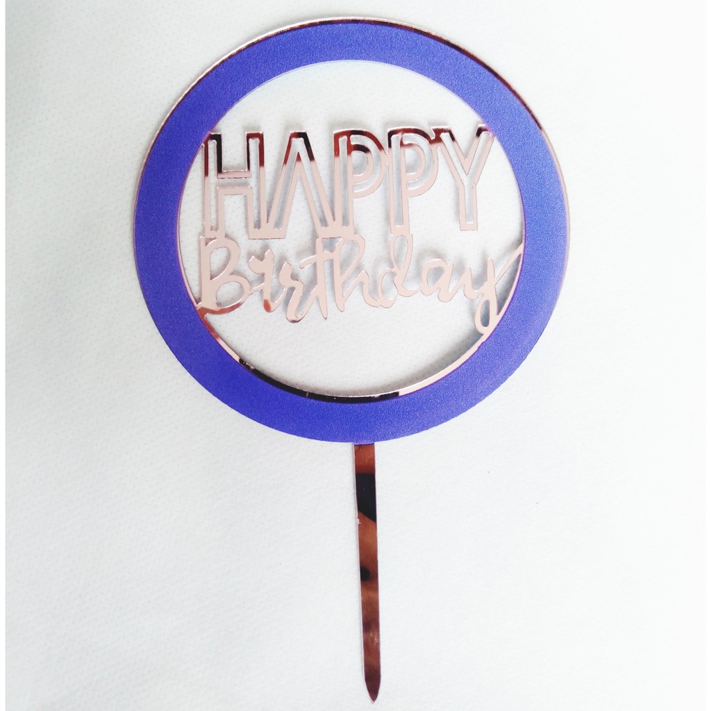 Jual Topper Cake Happy Birthday Bulat | Shopee Indonesia