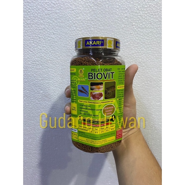 Jual AKARI BIOVIT 350 GRAM - PELET OBAT - PAKAN IKAN | Shopee Indonesia