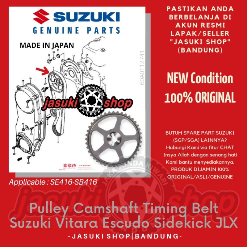 Jual Pulley Puli Gear Camshaft Timing Belt Suzuki Vitara Escudo ...