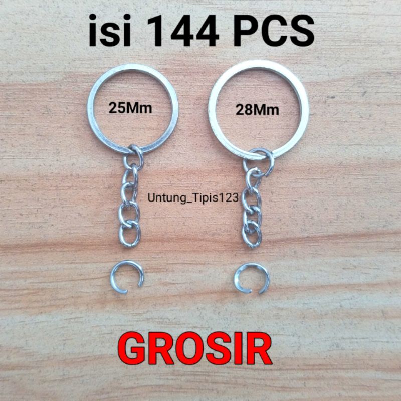 Jual Ring pipih gepeng ukuran 25 mm Ring gantungan kunci Tebal uk 28 mm ...