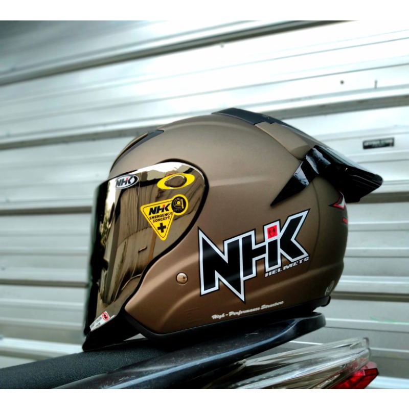 Jual HELM NHK R6 GOLD NMAX PAKET GANTENG VENOM VISOR | Shopee Indonesia
