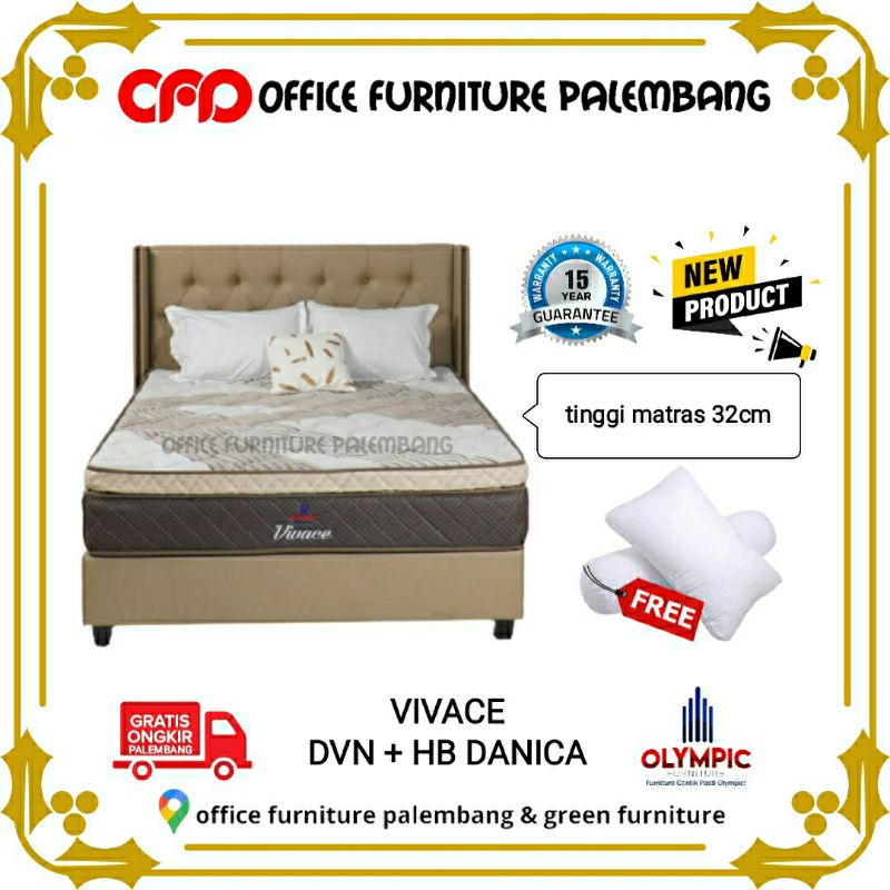Jual springbed olympic vivace spring bed full set matras kasur tempat ...