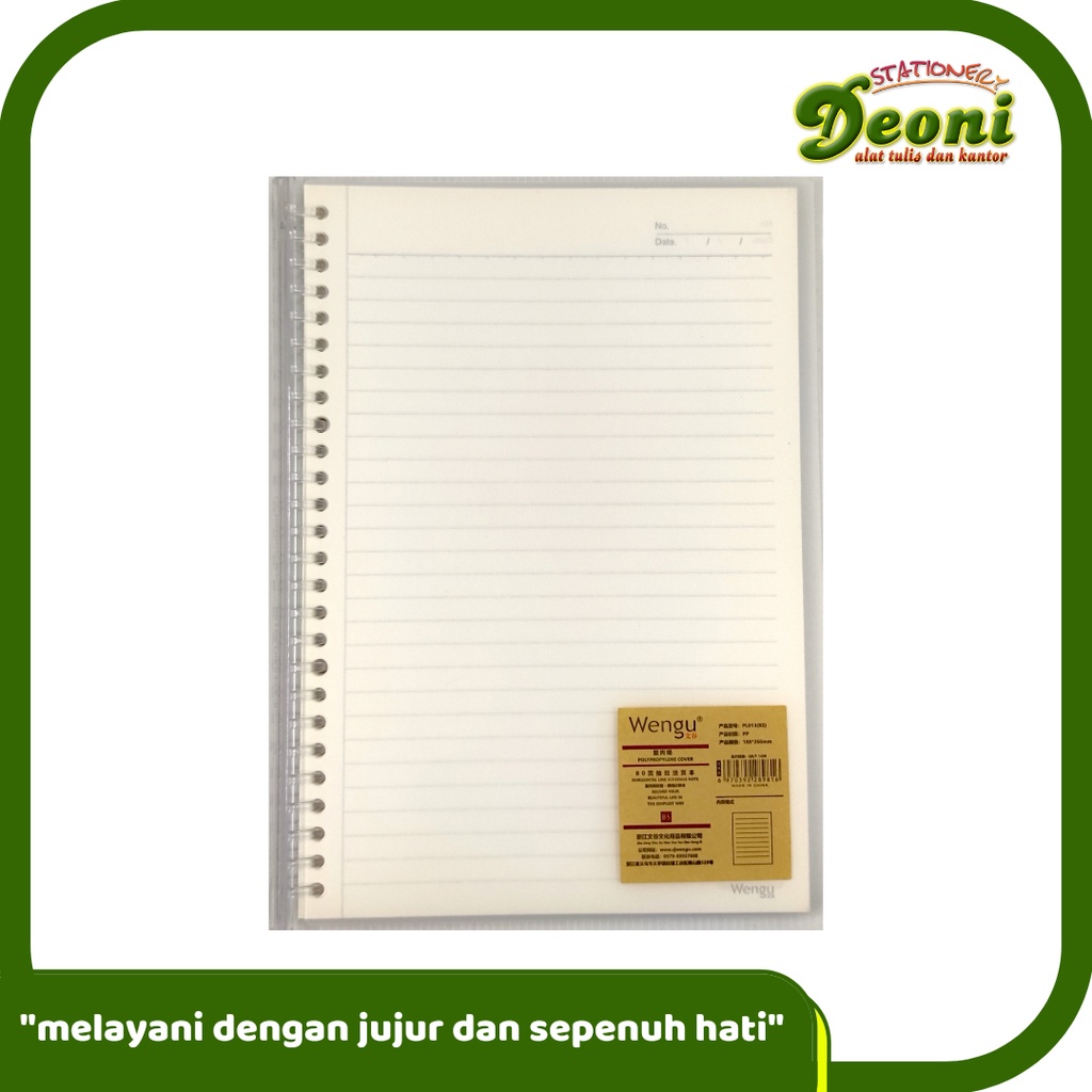 Jual WENGU Binder Ring B5 Notebook Transparan | Shopee Indonesia