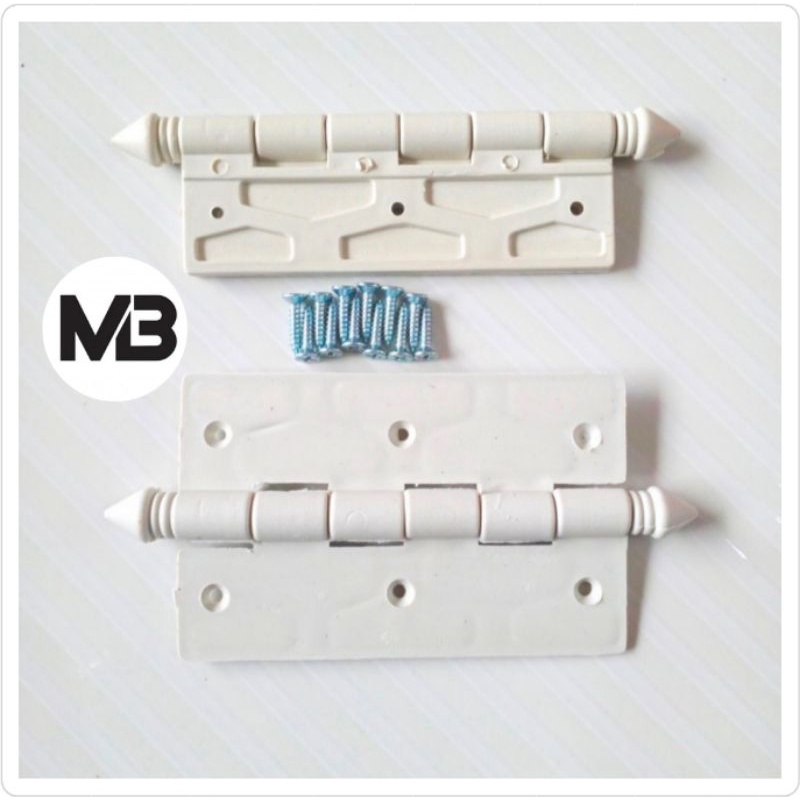 Jual Engsel PVC Plastik 4,5" Inch / Engsel Pintu Pvc WC Kamar Mandi ...