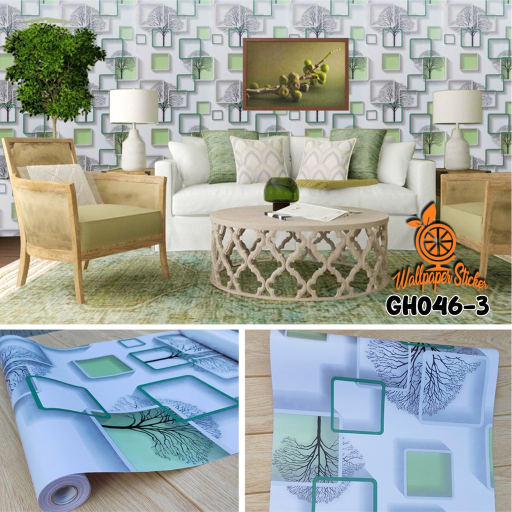 Jual Wallpaper Dinding Wallstiker Wallpaper 3D 45 cm x 8 meter Motif Pohon 3D | Shopee Indonesia