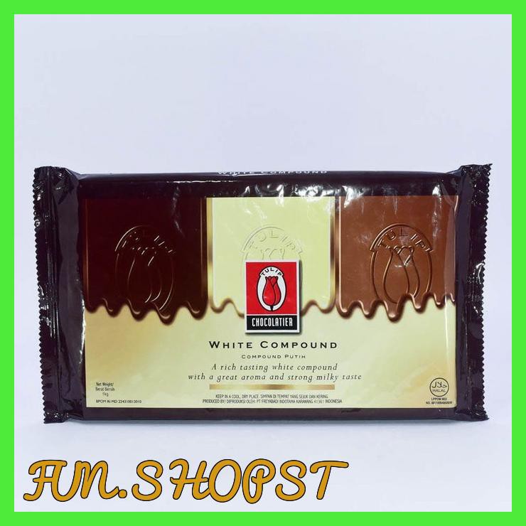Jual COKLAT TULIP WHITE CHOCOLATE COMPOUND 1 KG | Shopee Indonesia