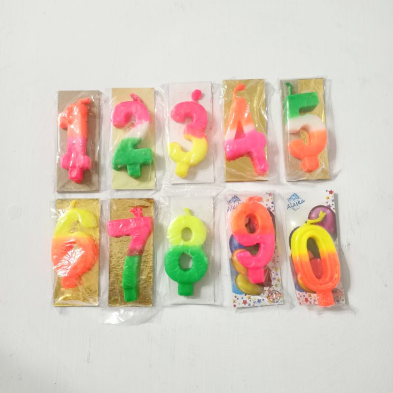 Jual lilin ulang tahun angka batang alaska peppermint | Shopee Indonesia