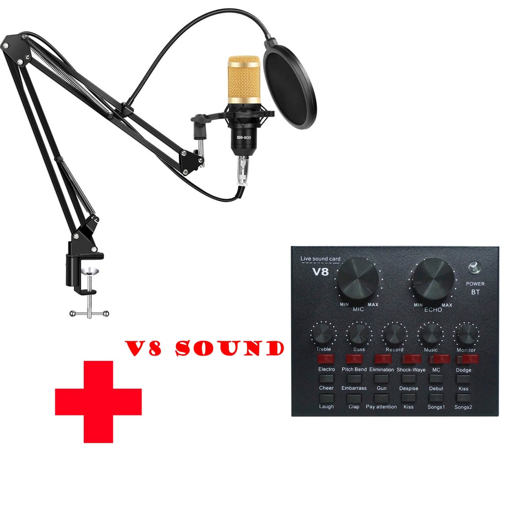 Jual Paket Komplit Microphone Mic Condenser BM-800 Adjustable Desktop ...