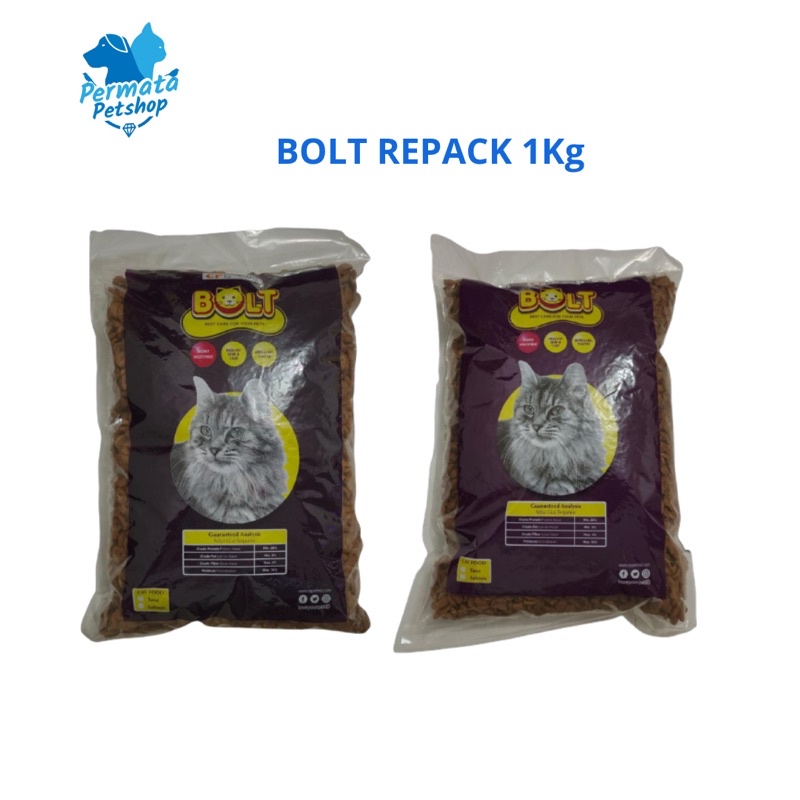 Jual [NEW] BOLT REPACK 1kg Makanan kucing kering | Shopee Indonesia