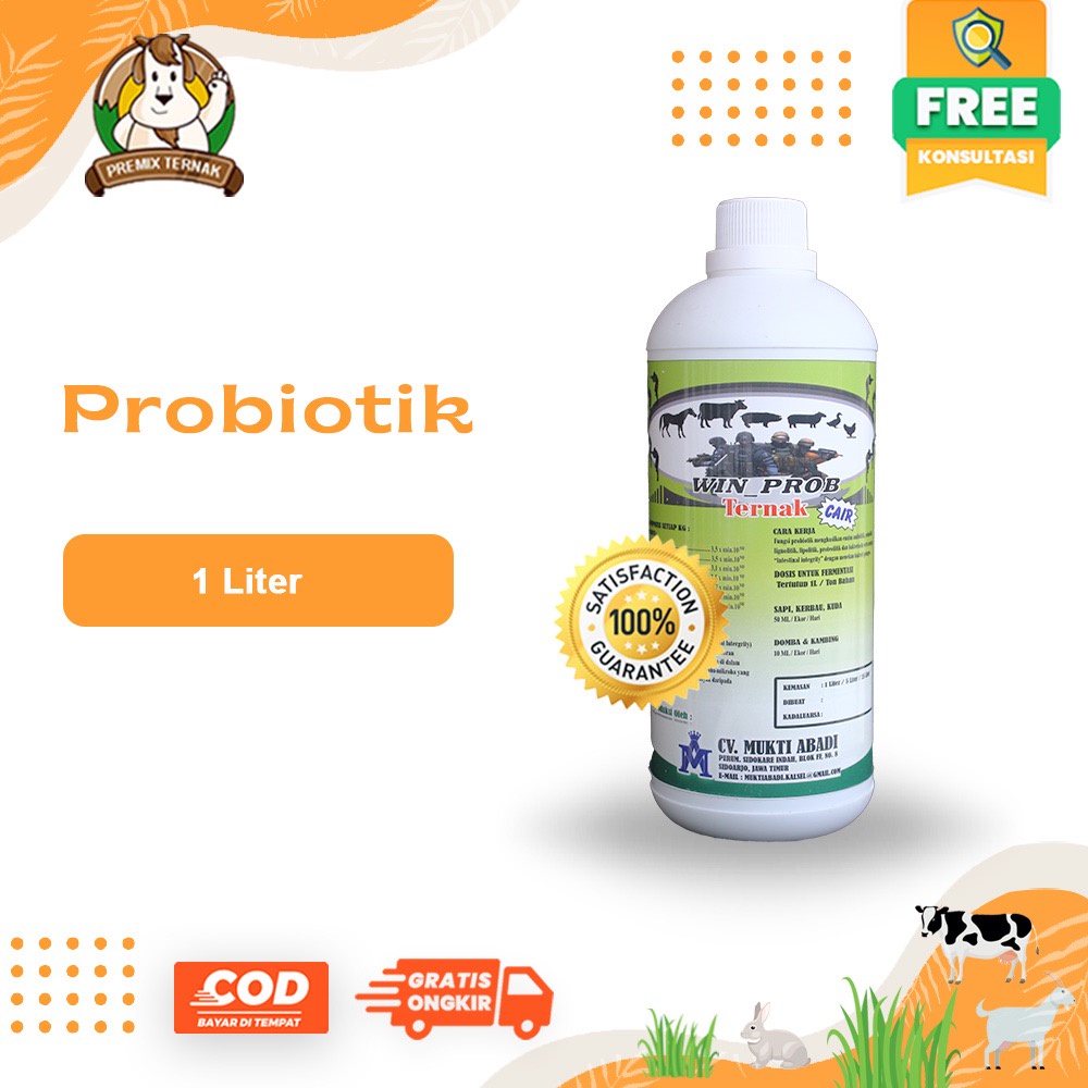 Jual WIN PROB TERNAK CAIR 1 LITER - Probiotik Cair untuk Fermentasi ...