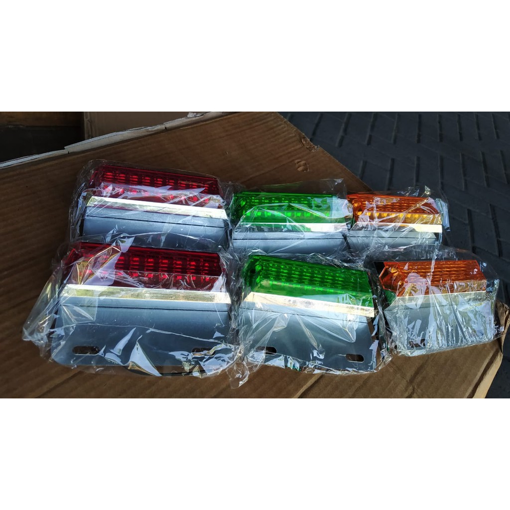 Jual Lampu Bak Samping Truk 24Volt Model LED Mata 18 Ready Warna Merah ...