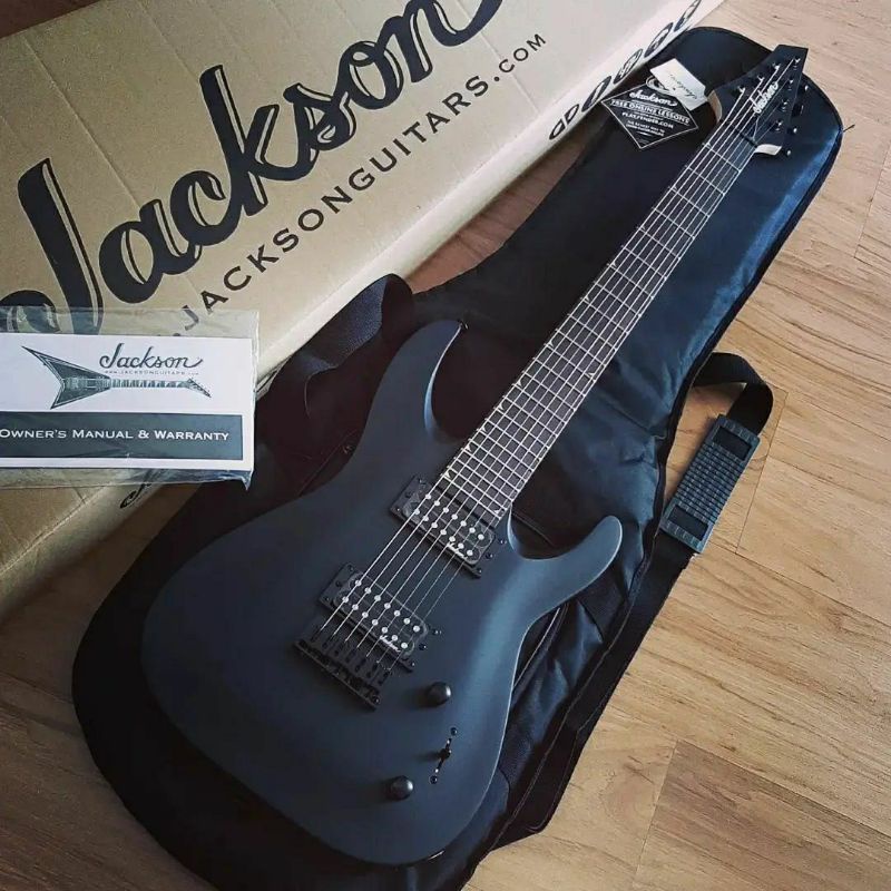 Jual Jackson Guitar Dinky JS22-7 (7 string) in satin black colour ...