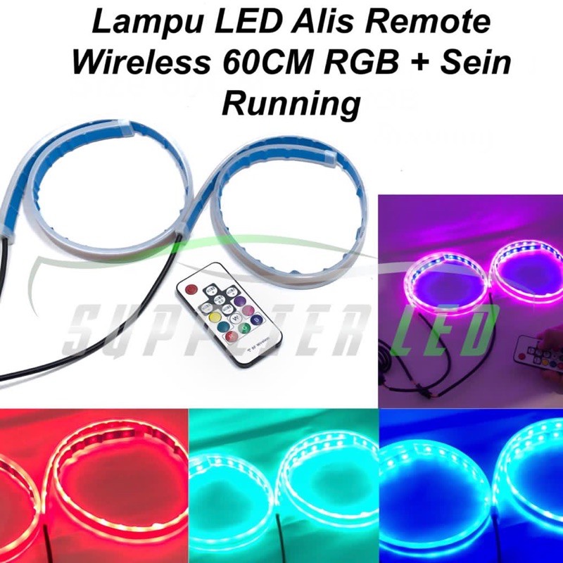 Jual Lampu LED Alis 30 cm 60 CM RGB Remote Senja Sen Sein Running 10 ...