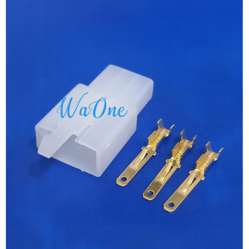 Jual Socket Konektor 3 Pin Male/Female 3pin Soket Kabel Motor Skun Set ...
