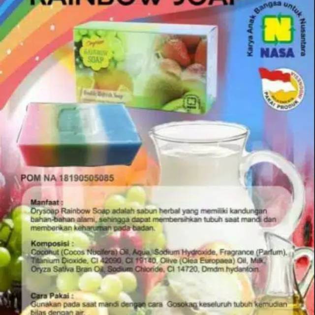 Jual ORYSOAP RAINBOW SOAP ORIGINAL (Sabun Pelangi NASA) | Shopee Indonesia