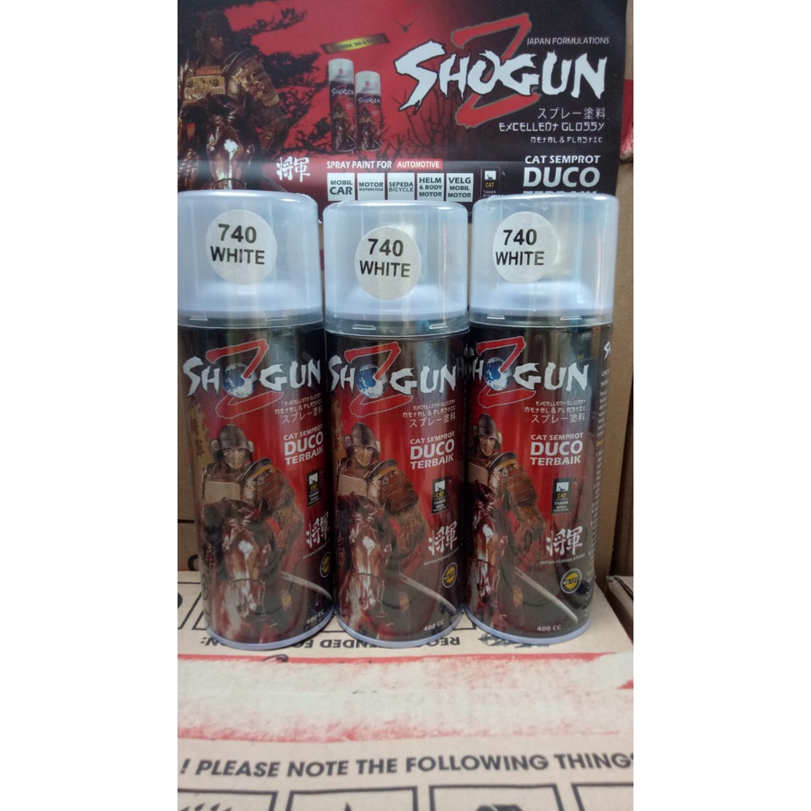 Jual pilox pilox cat semprot duco shogunz shogun white 740 400cc putih ...