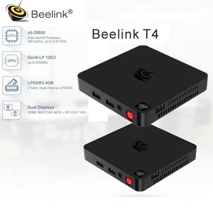Jual Beelink T4 Ram 4Gb Rom 64Gb Mini Pc Intel Atom X5-Z8500 Windows 10 Berryana22 | Shopee ...