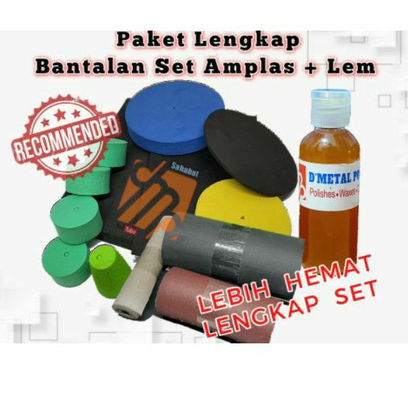 Jual Paket Bantalan Spon Set Amplas & Lem Kuning Lengkap | Shopee Indonesia